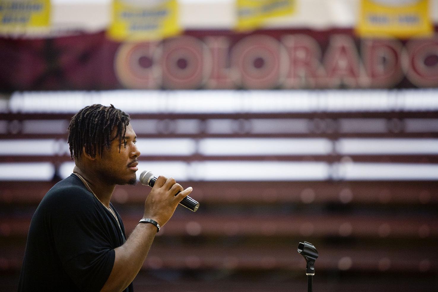 NFL player R.K. Russell shares his personal journey with CMU athletes ...