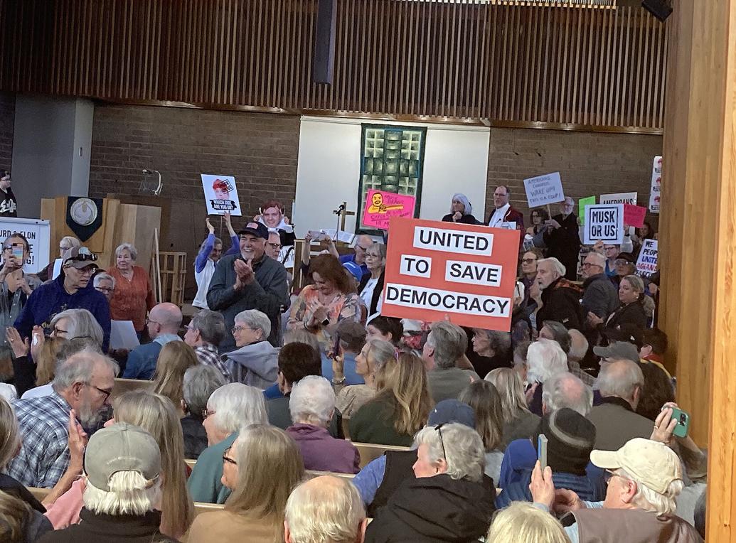 Hundreds rally against Trump, Musk, Hurd | Western Colorado ...