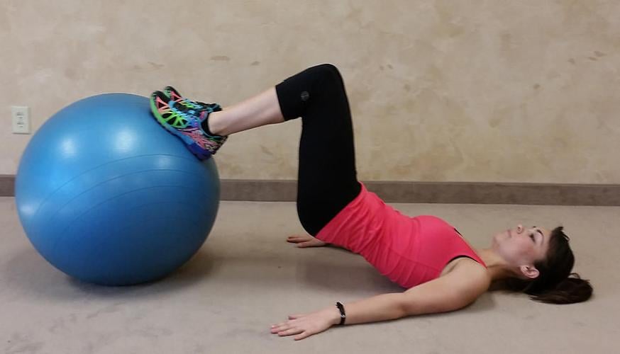 hip thrusts exercise ball