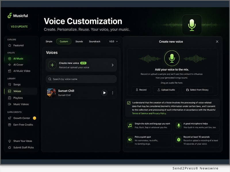 Musicful Launches v3.0 AI Model with Voice Customization for Reusable ...