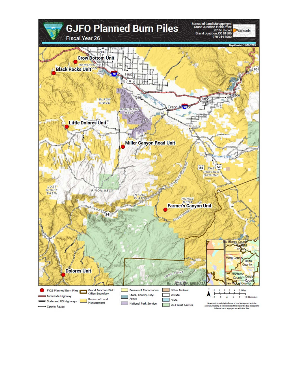 First of six planned burns in Mesa County complete | Western Colorado ...