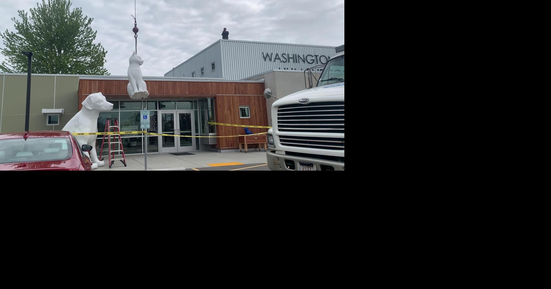 1st statue installed at Washington County Humane Society | Video ...