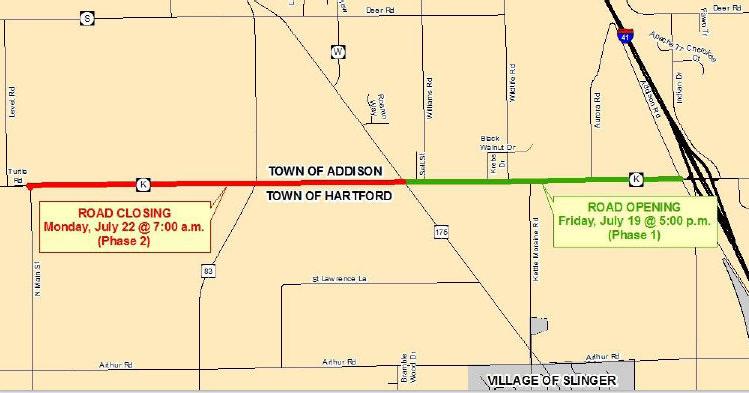 Reconstruction of County Trunk Highway K in Washington County Phase 1 ...