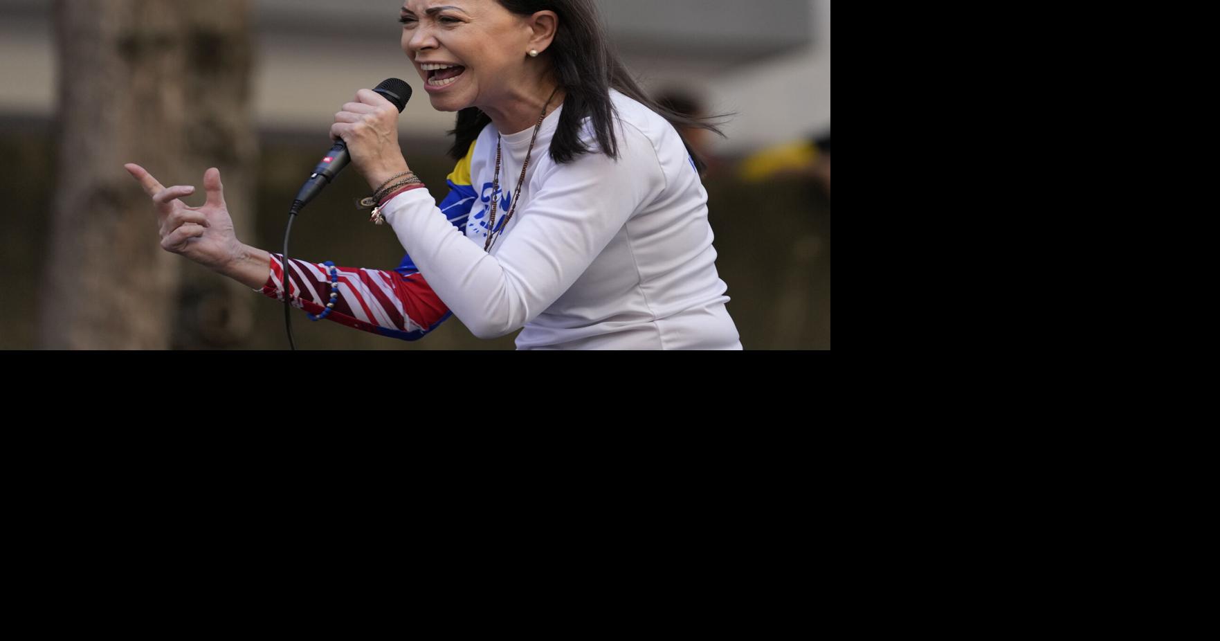 Venezuelan opposition leader Maria Corina Machado is arrested after an ...