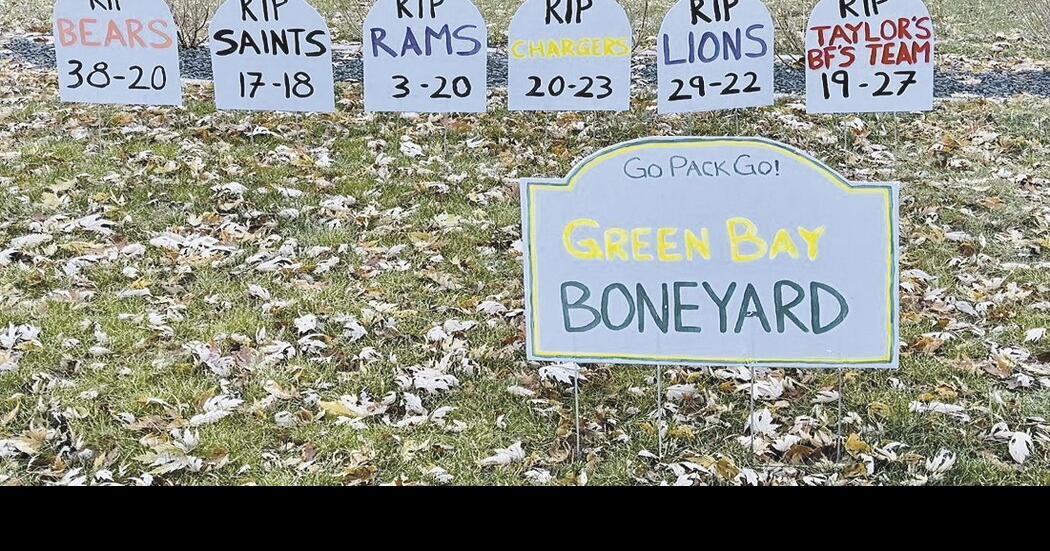 Family recognizes Packers winning streak with lawn tribute | Local News ...
