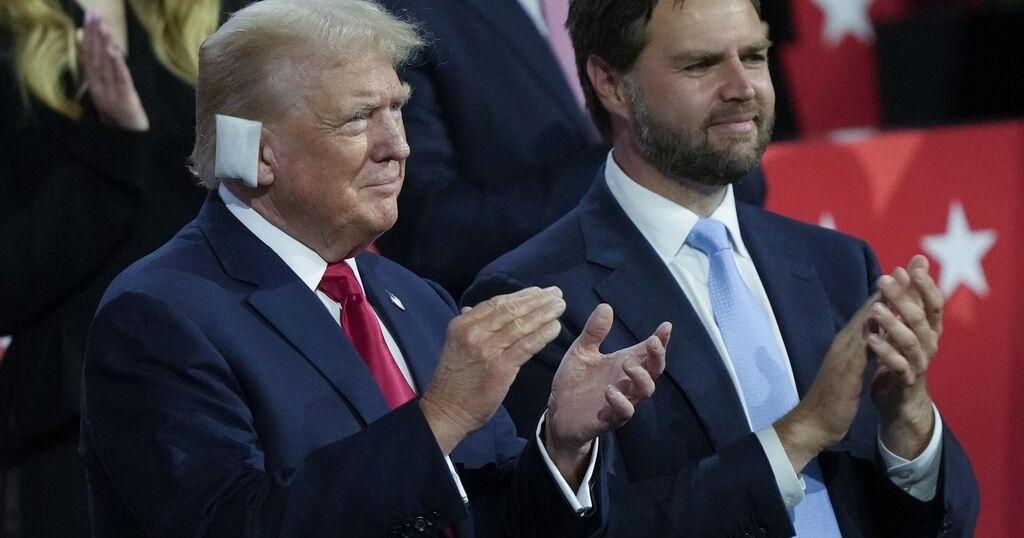 Republicans hail Donald Trump and embrace his running mate JD Vance in ...