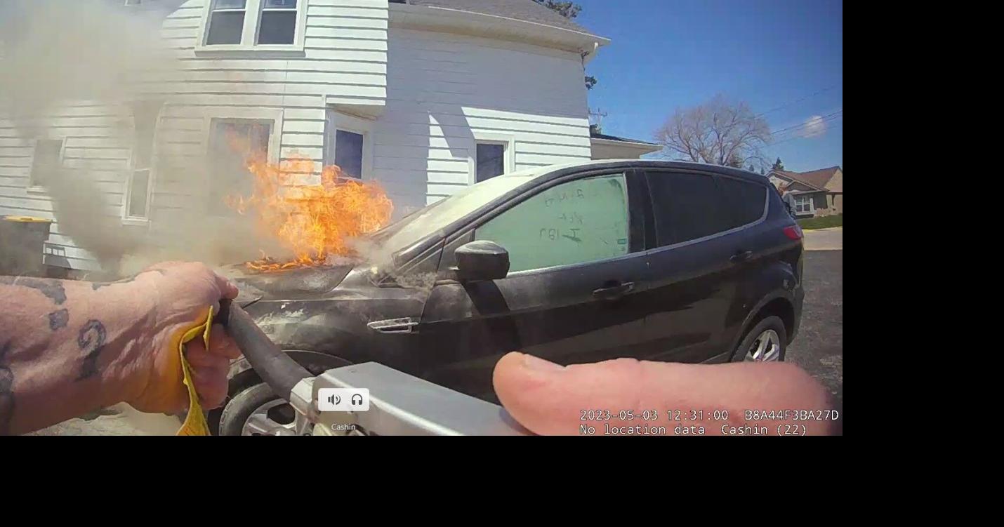 Slinger fire, police departments extinguish vehicle fire | Washington ...