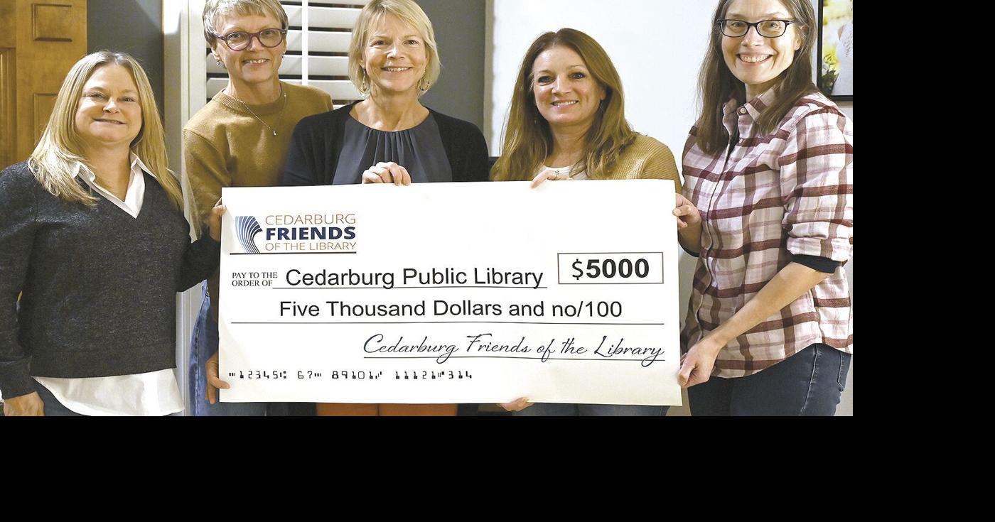 Cedarburg Library Receives $5,000 from Friends | Ozaukee Co. News ...