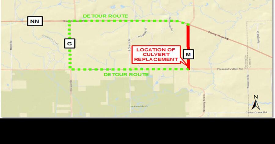 Closure on County Trunk Highway M/Country Aire Dr. | Traffic | gmtoday.com