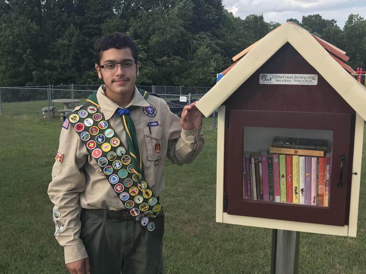 Little free library constructed for Eagle Scout project