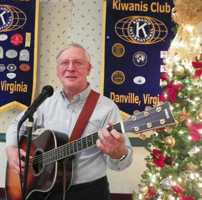 Joel Deboe entertains Danville Kiwanis members