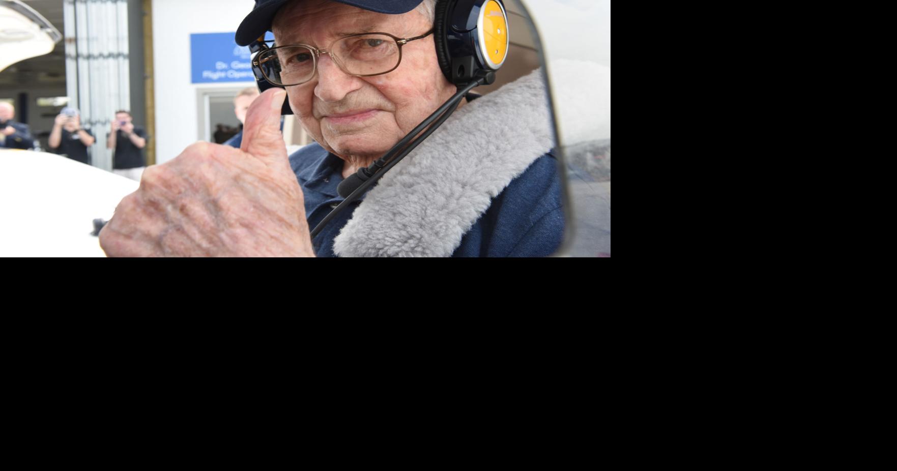 Ahead of May birthday, World War II bomber pilot takes to the skies