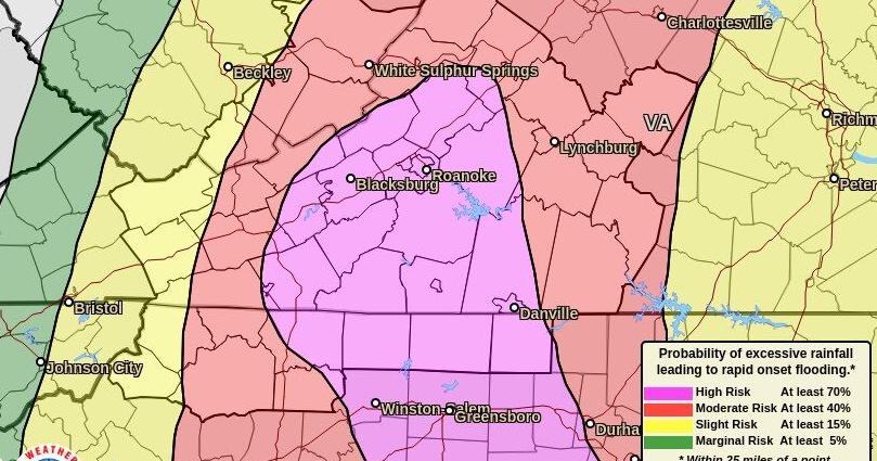 Update: More rain ahead as tropical system nears Dan River Region