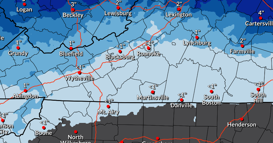 Dan River Region under winter weather advisory