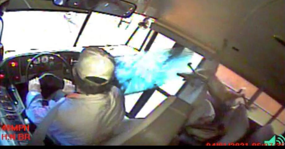 Deer smashes through windshield of Virginia school bus