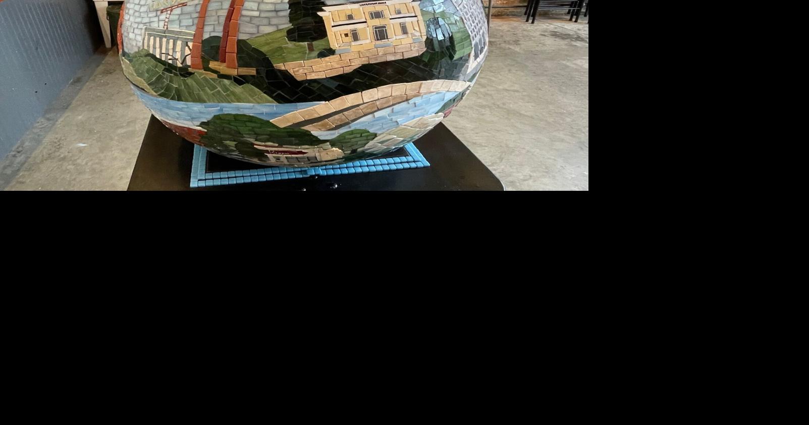 Artist creates globe showcasing iconic Danville sites
