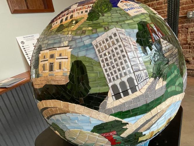 Artist creates globe showcasing iconic Danville sites
