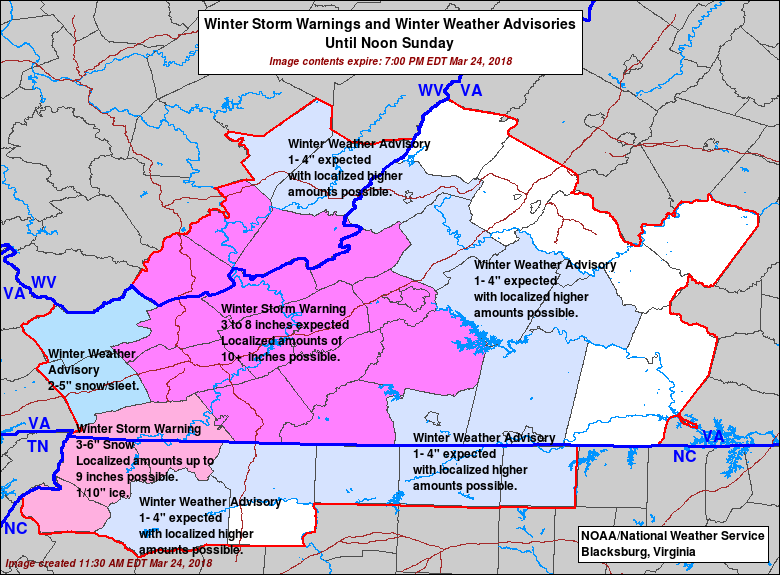 UPDATE: Dan River Region still on track to see snow Saturday evening