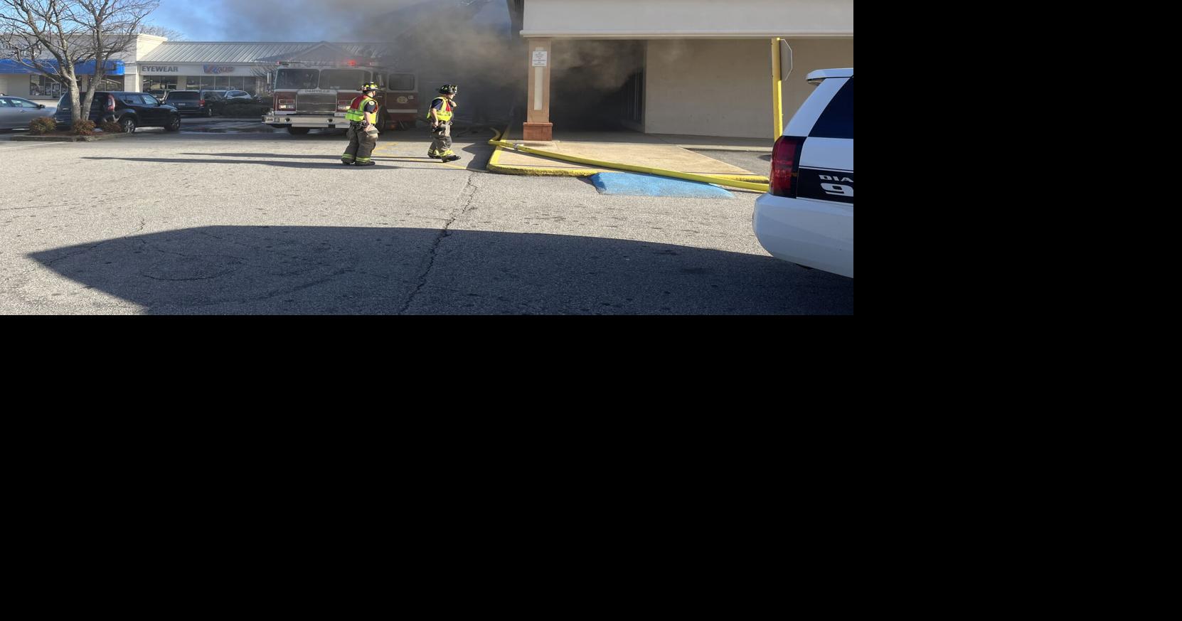 Fire breaks out at Danville's Ballou Park Shopping Center