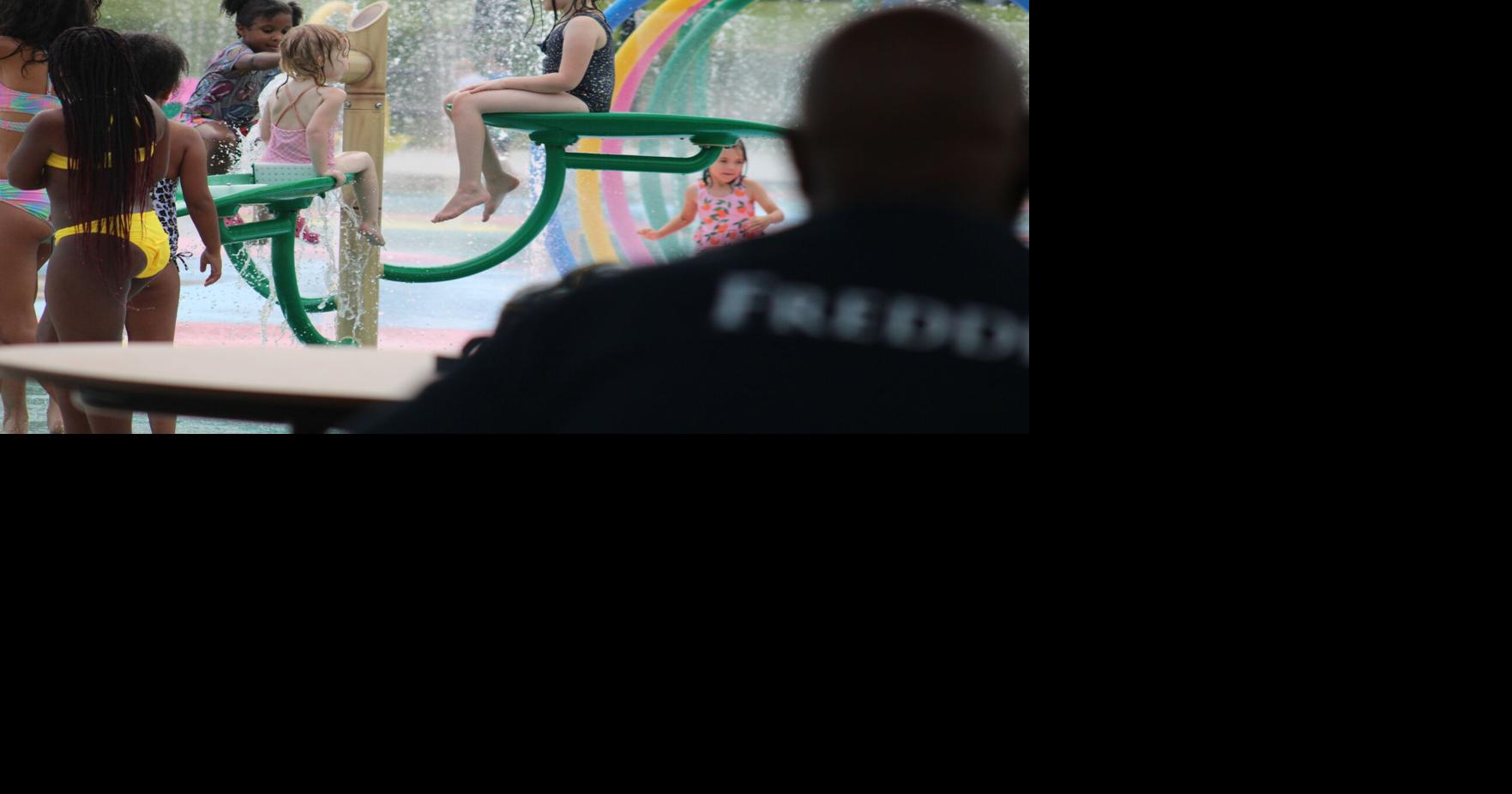 Children cool off at Ballou Park splash pad in Danville