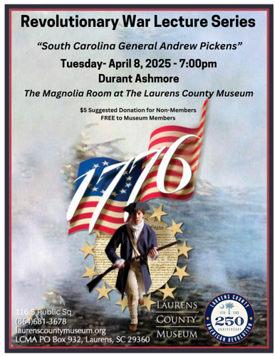 Role of SC General Andrew Pickens in Revolutionary War featured in ...