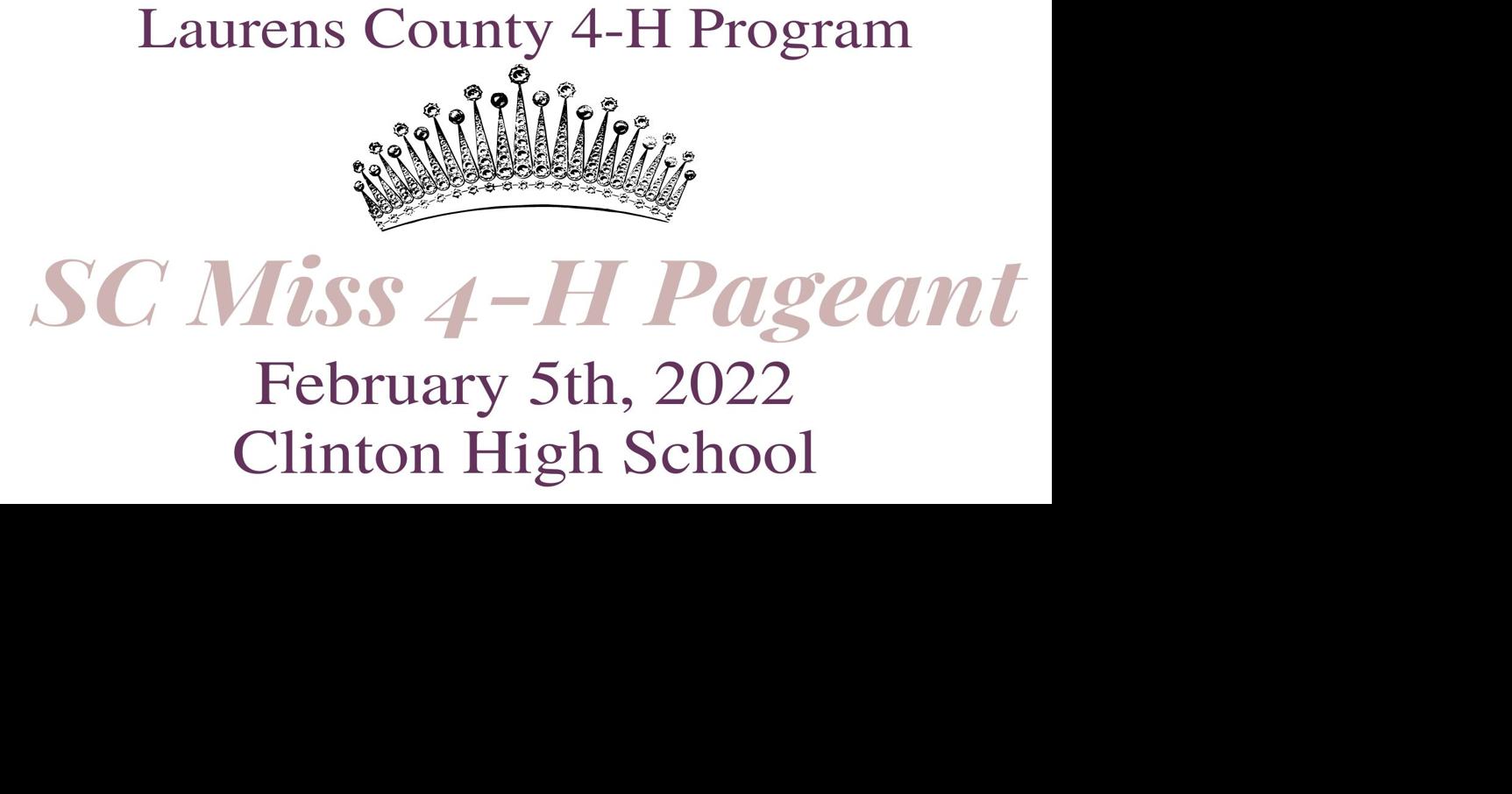 SC Miss 4-H pageant to be held at Clinton High School | News ...