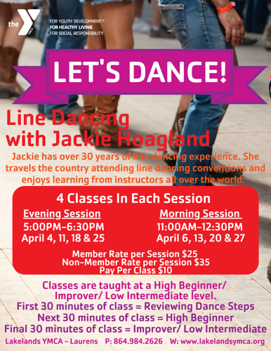 Line dancing classes being offered at Laurens YMCA | News | golaurens.com