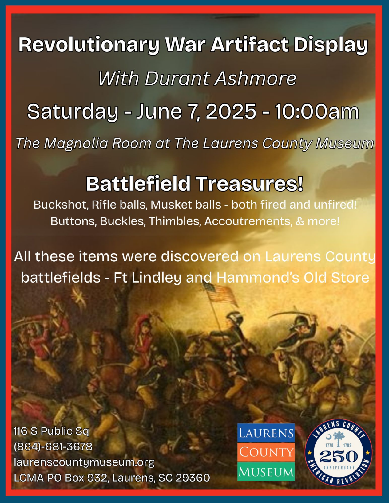 Revolutionary War Events at Laurens County Museum in June | News ...