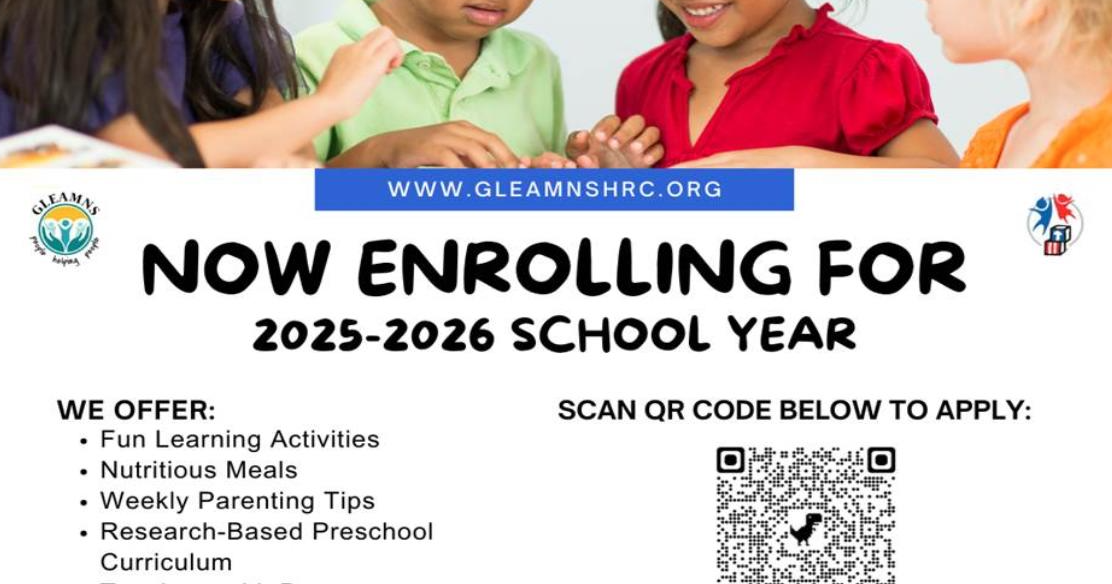 GLEAMNS Early Head Start and Head Start now enrolling for 2025-2026 ...