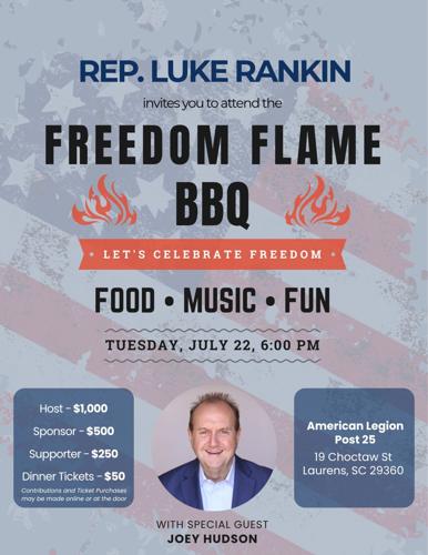 Rep. Luke Rankin's Freedom Flame BBQ: A Night of BBQ and Politics ...