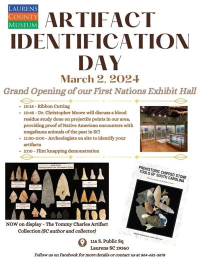 Laurens County Museum hosting Native American Artifact Identification Day, exhibit opening ...
