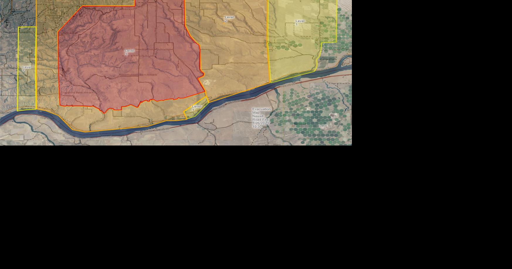 Evac map 7-26 | News | goldendalesentinel.com