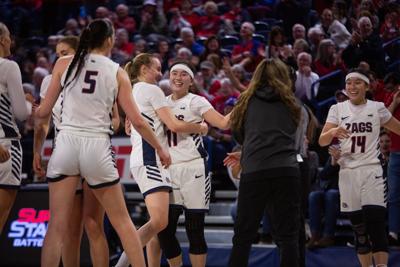 GU women's basketball team beats Portland on senior night, 90-40 ...