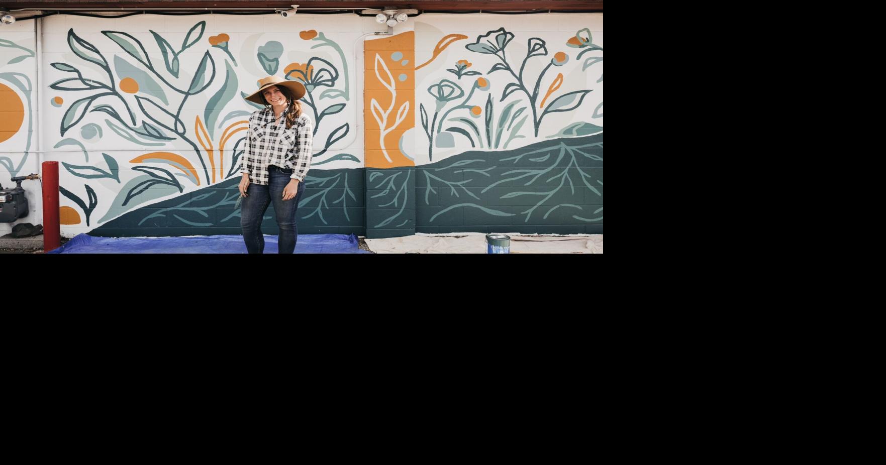 Artist Vanessa Swenson paints nature scenes, including GU's mural wall ...