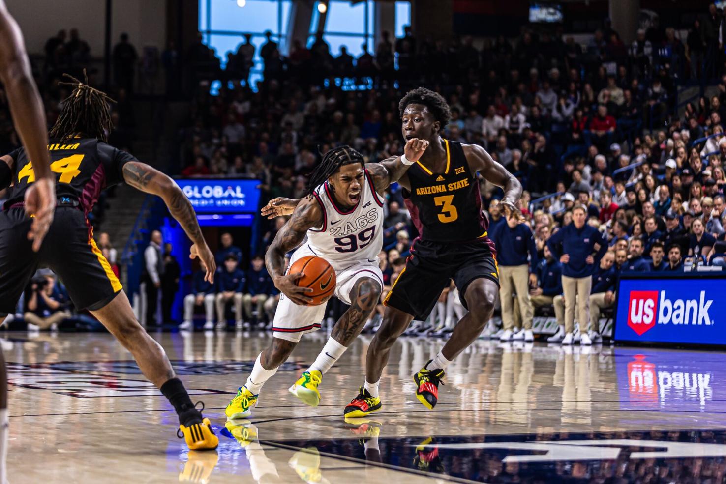 Battle, Huff combine for 30 second-half points to lead No. 6 Gonzaga ...