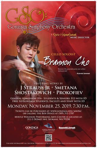 Brannon Cho says ‘Cello’ to the Gonzaga Symphony Orchestra on Monday ...