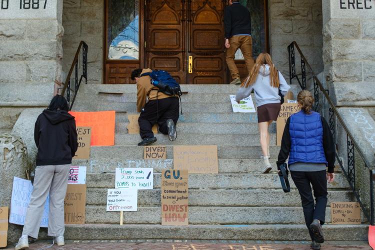 GU students and faculty protest university's response to federal ...