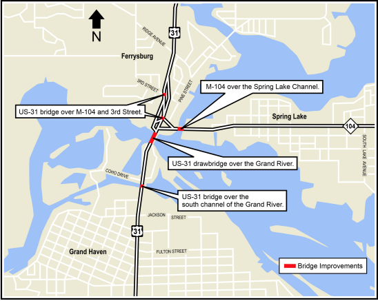 Work progresses on U.S. 31, M-104 bridges | Local News ...