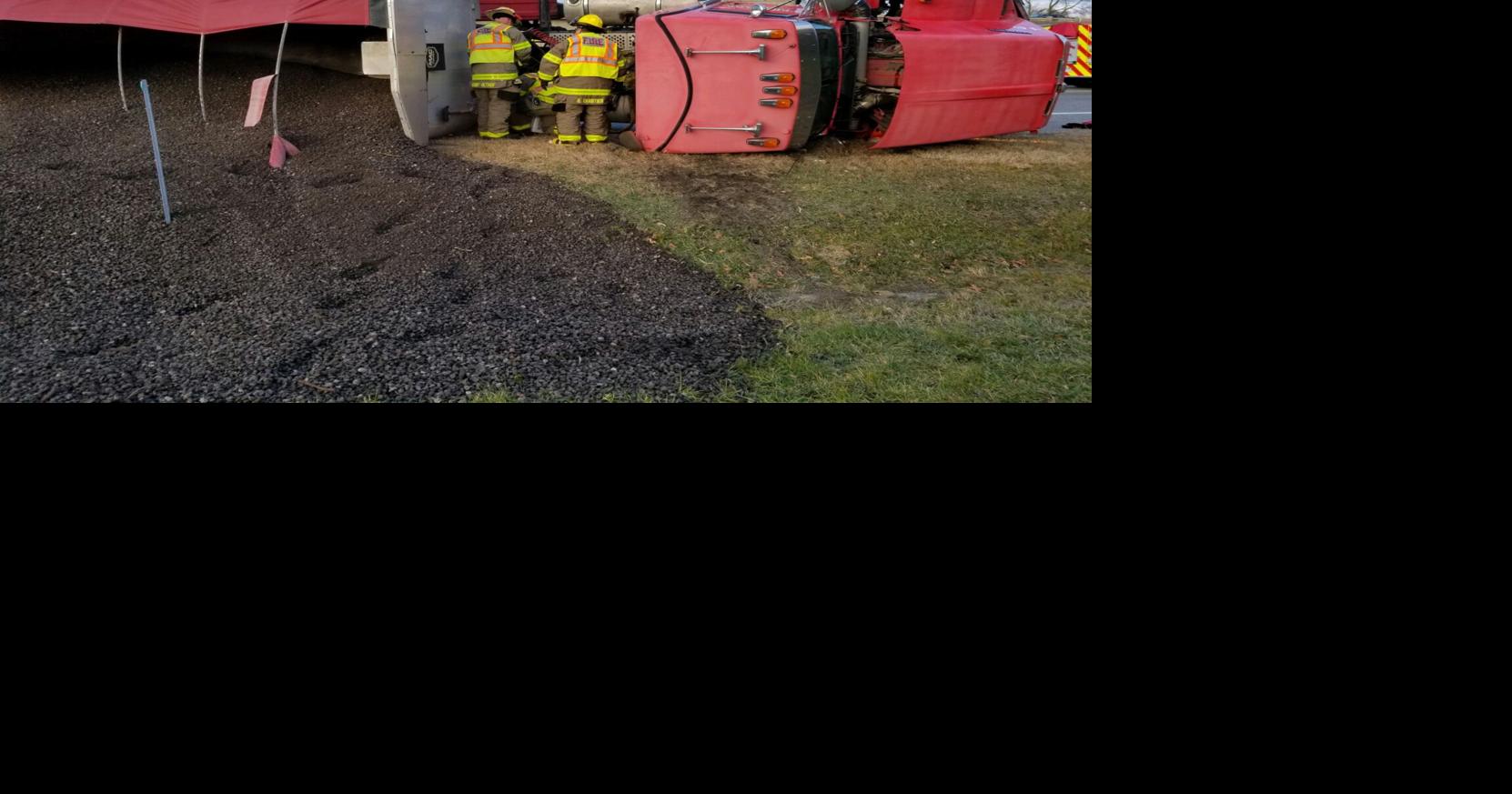 Gravel truck tips over in Ferrysburg | Fire & EMS | grandhaventribune.com