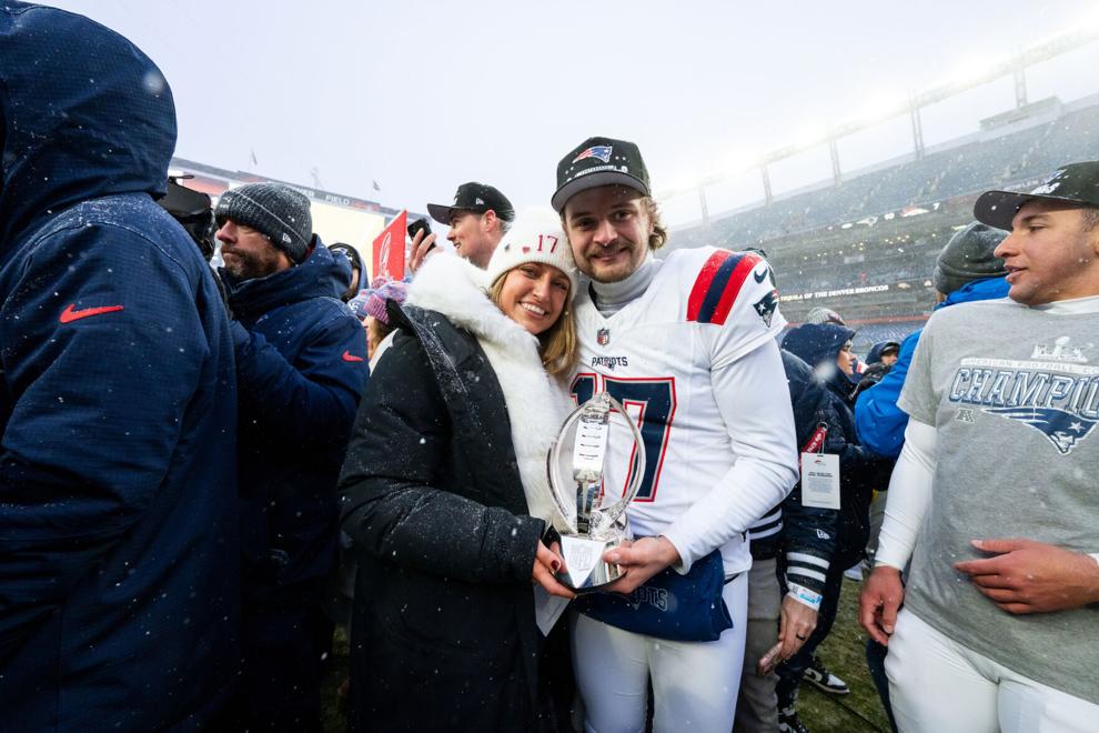 Spring Lake grad cheers on her husband, Patriots' punter Bryce Baringer ...