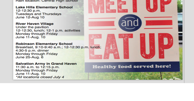 Meet Up and Eat Up begins next week | Education | grandhaventribune.com