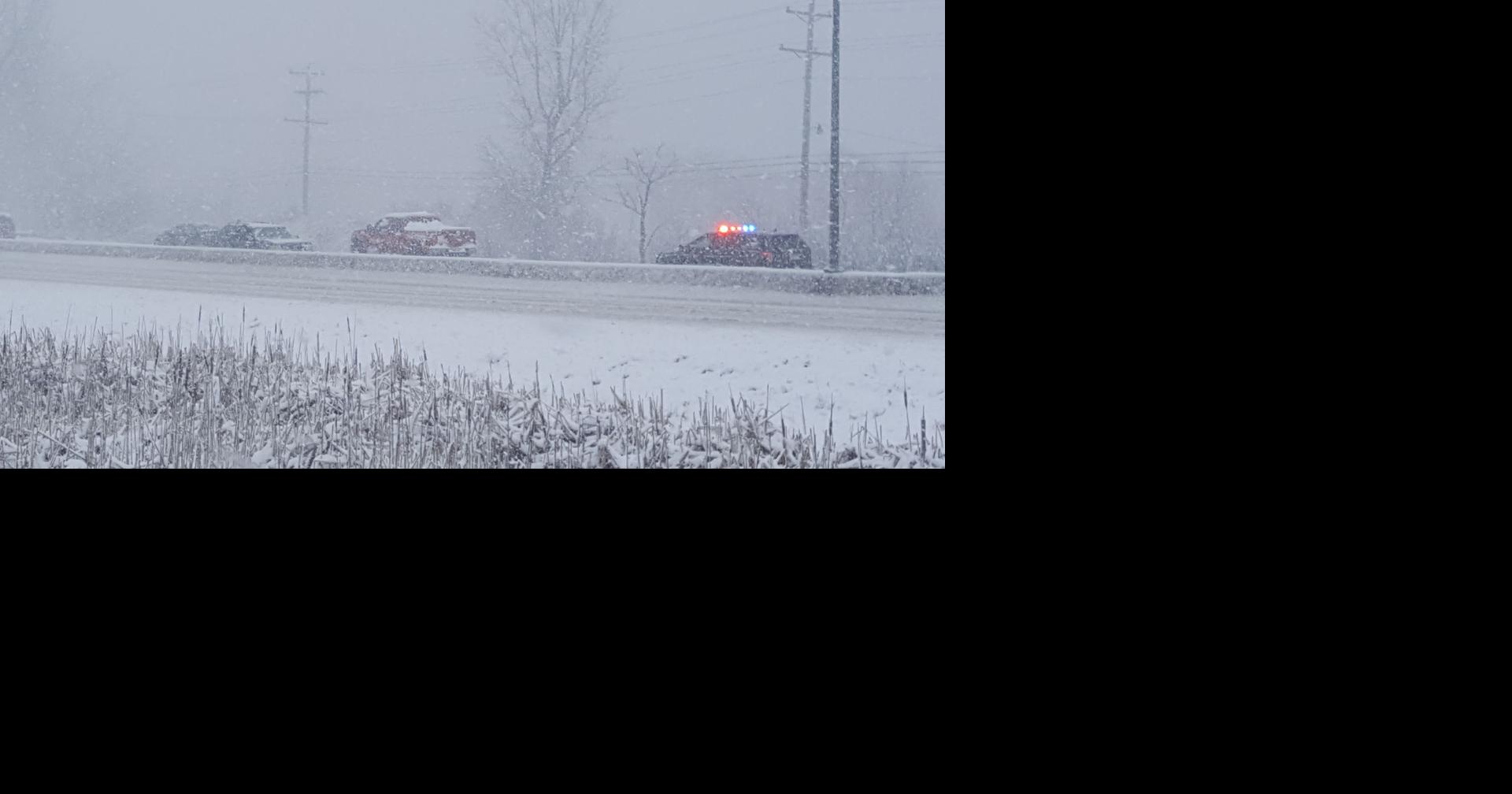 Heavy, wet snow causing problems for drivers, some power outages | News ...