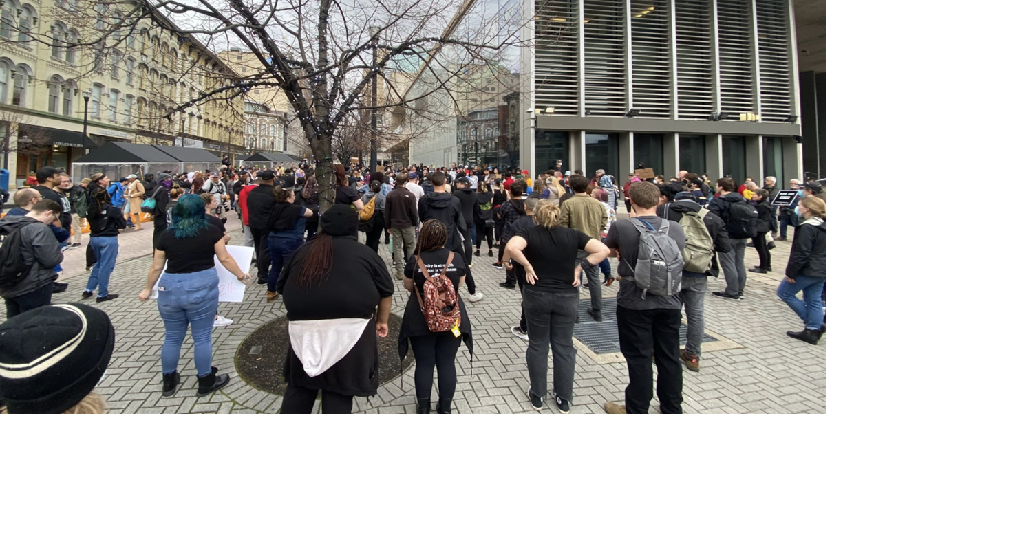 Protesters gather outside of GRPD headquarters following video release ...