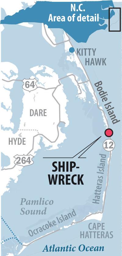 Outer Banks Quicksand Recent Shipwreck Is Sinking Into The Beach At