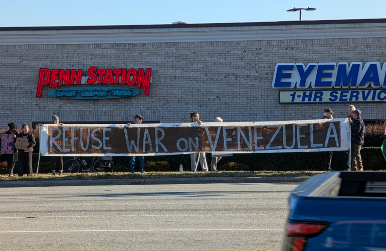 Greensboro residents protest Venezuela attack on Wendover