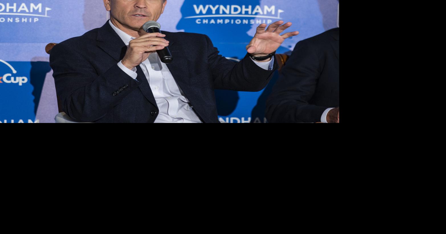 Mark Brazil, the Wyndham Championship tournament director, scouts the ...