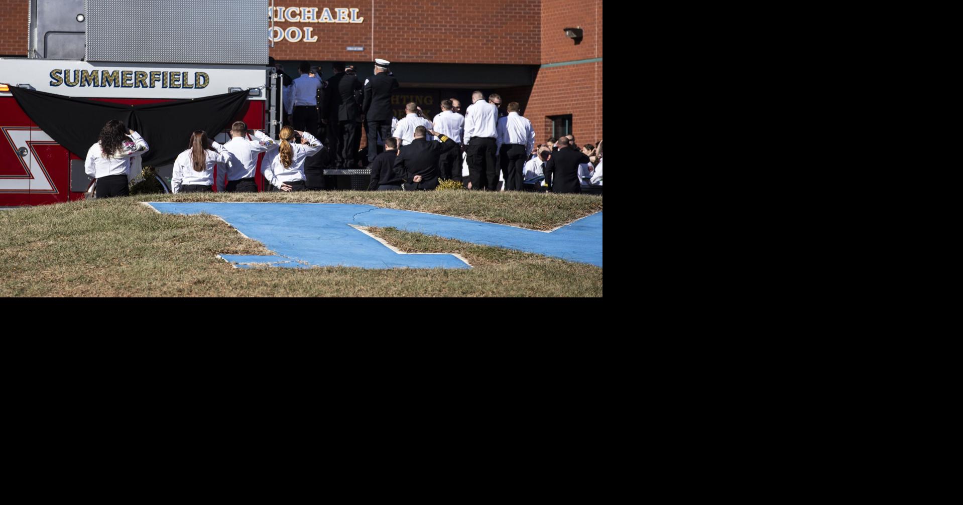 Summerfield firefighter Matthew Hall laid to rest, hundreds of law ...