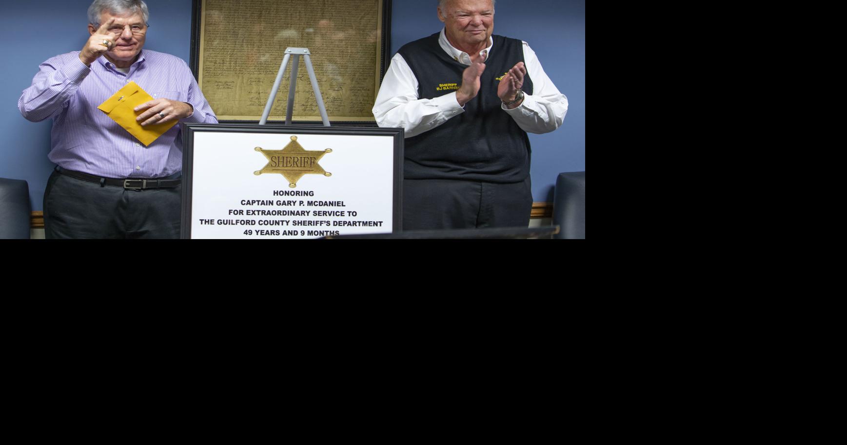 Guilford County Sheriff's Capt. Gary McDaniel retirement reception
