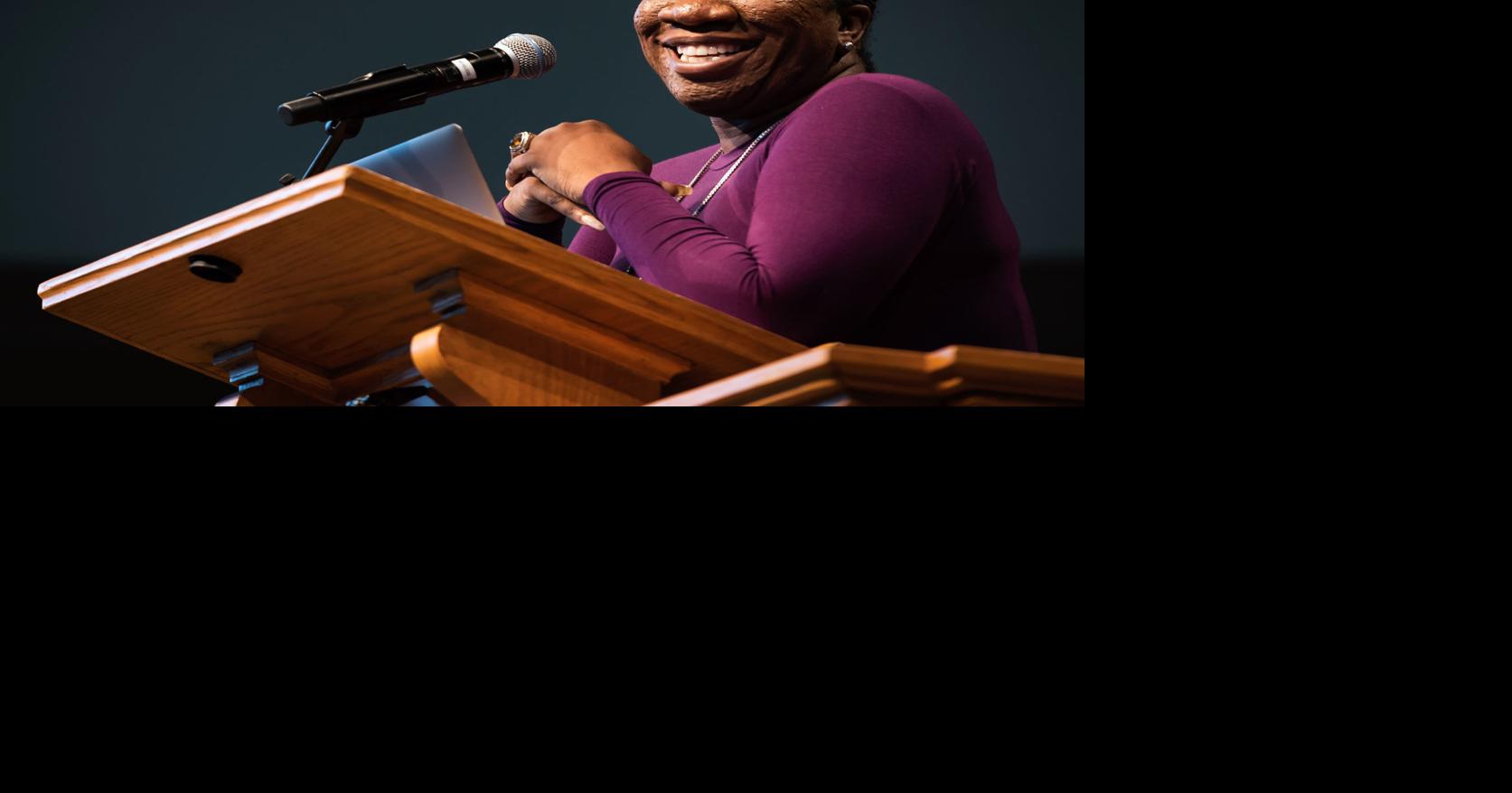 Founder of 'Me Too' movement Tarana Burke speaks to 1,500 at Wake ...
