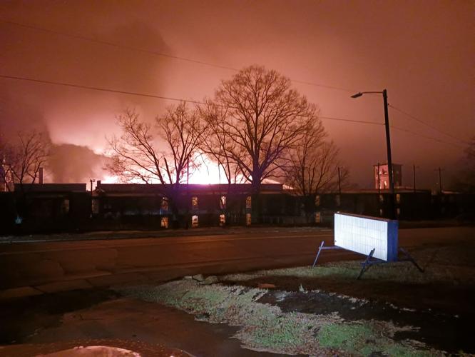 Major fire engulfs historic Spray Cotton Mill in Eden